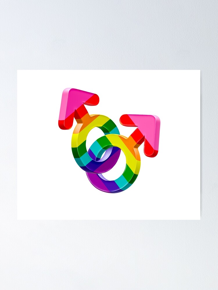 "Gay couple and marriage symbol with the rainbow colors of the LGBTQ ...