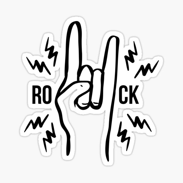 "Rock hand" Sticker for Sale by paresh94 | Redbubble