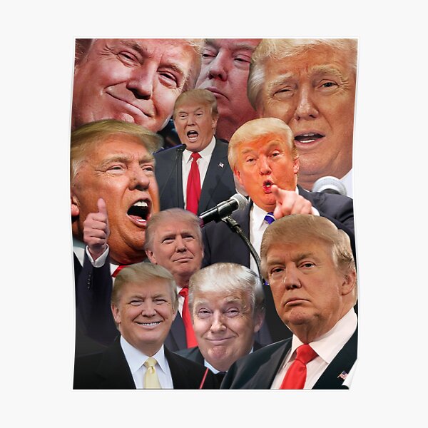 Donald Trump Collage Poster For Sale By Polapo Redbubble