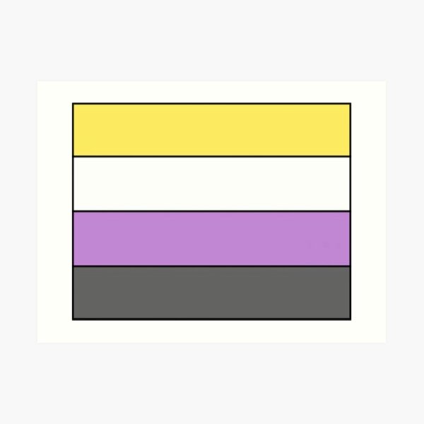"Pastel Non-Binary Pride Flag" Art Print for Sale by May-fly03 | Redbubble