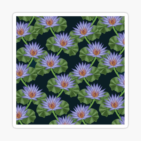 "Tropical Water Lily" Sticker by ZebraDesigns05 | Redbubble