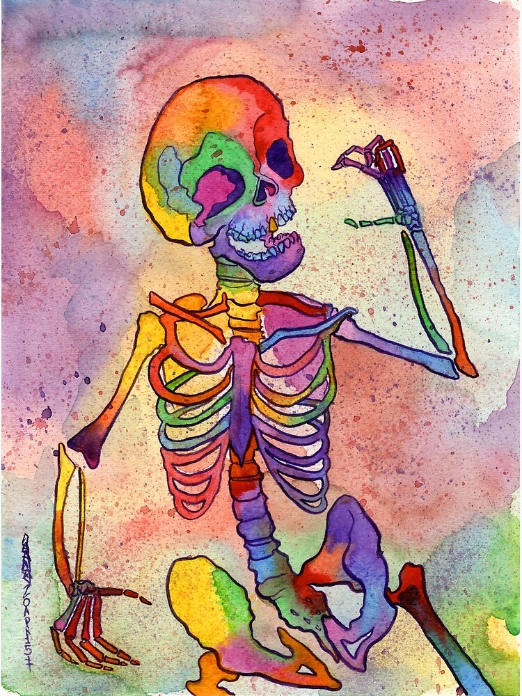"Rainbow Skeleton" Art Print for Sale by jojoseames | Redbubble