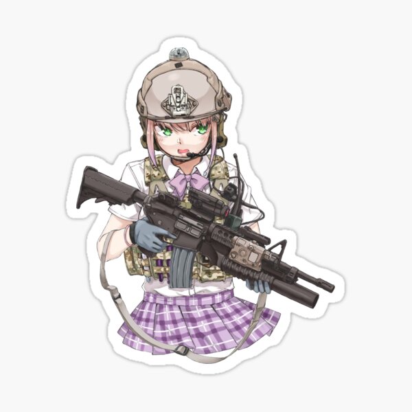 Anime Military Stickers | Redbubble