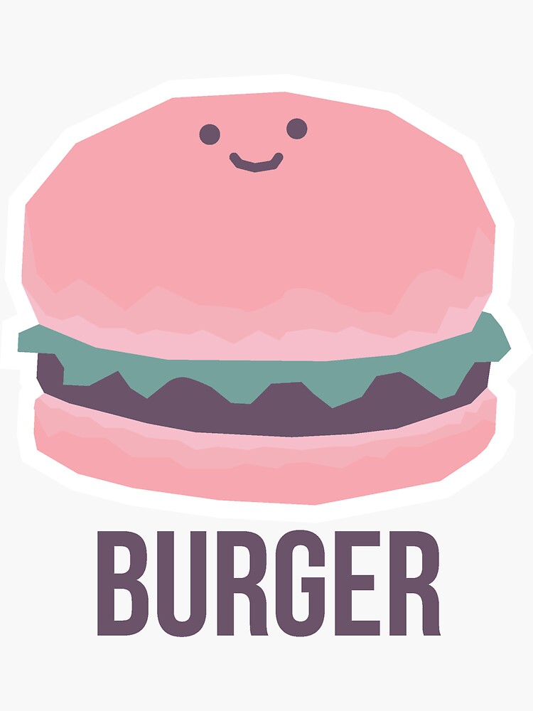 "Pink Burger" Sticker for Sale by ChrxN | Redbubble