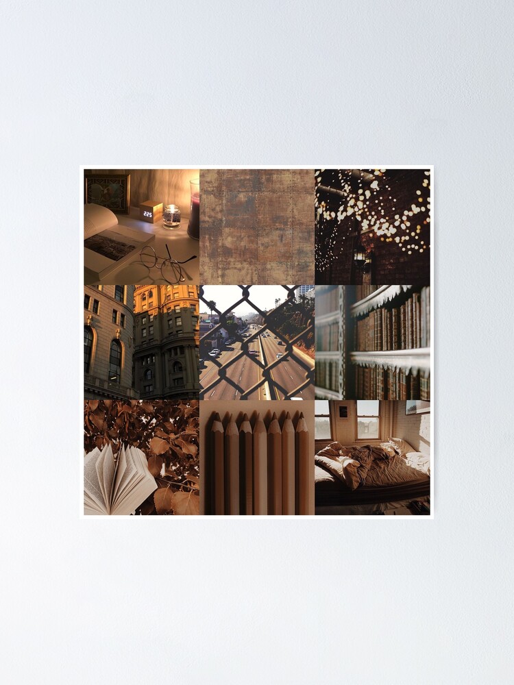 "Brown Mood Board 1" Poster for Sale by Mrs-Chloe-Dixon | Redbubble