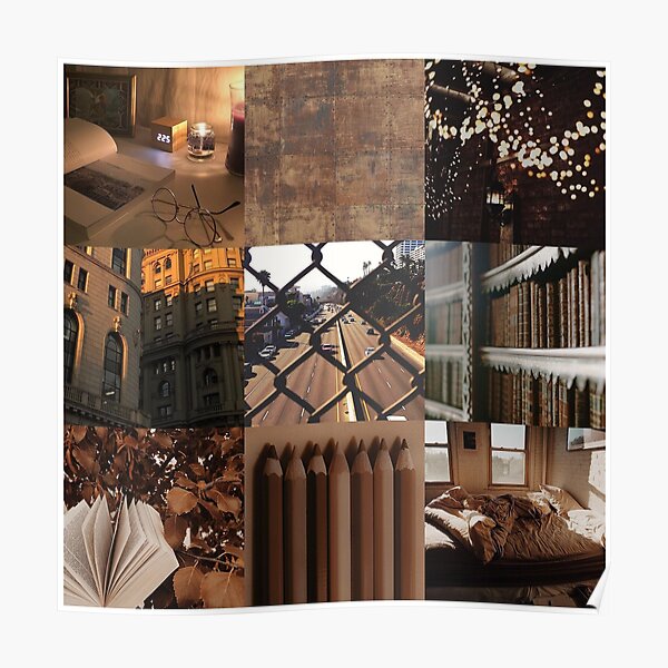 "Brown Mood Board 1" Poster for Sale by Mrs-Chloe-Dixon | Redbubble