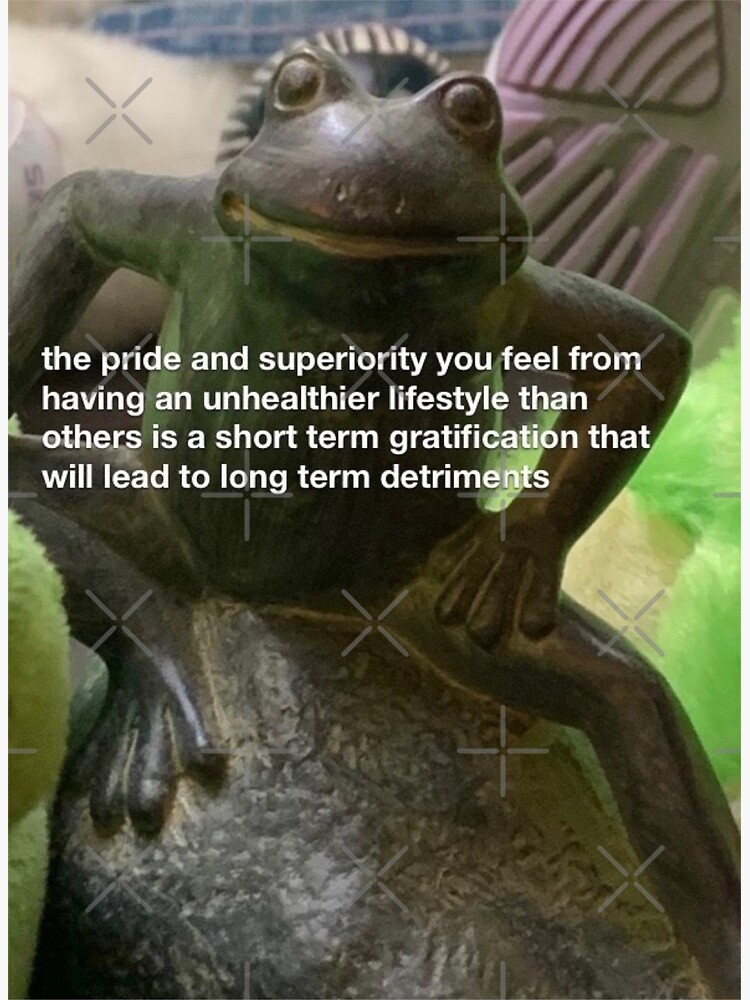 "4 hours of sleep frog meme" Art Print by HangLooseDraft | Redbubble