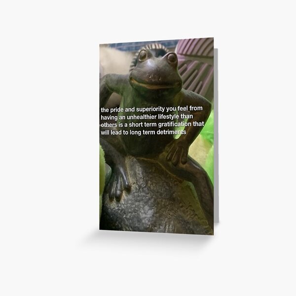 "4 hours of sleep frog meme" Greeting Card for Sale by HangLooseDraft ...