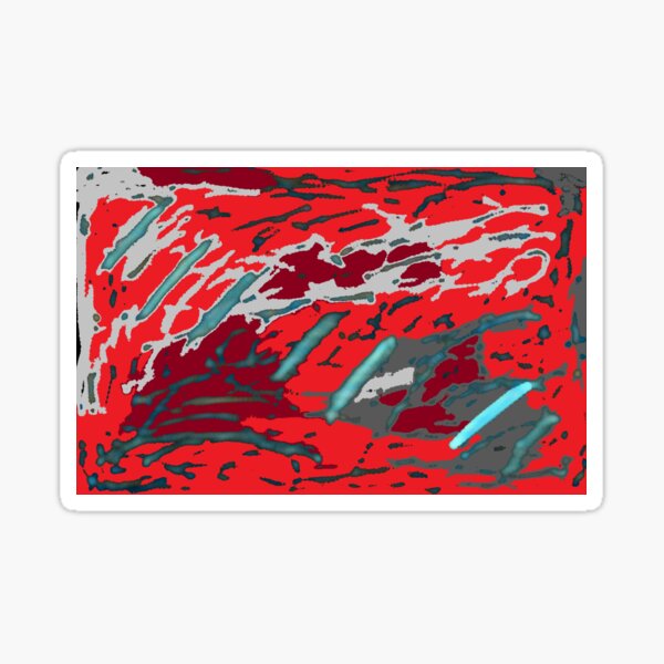 "Abstract red blue and grey" Sticker by sandal8684 | Redbubble