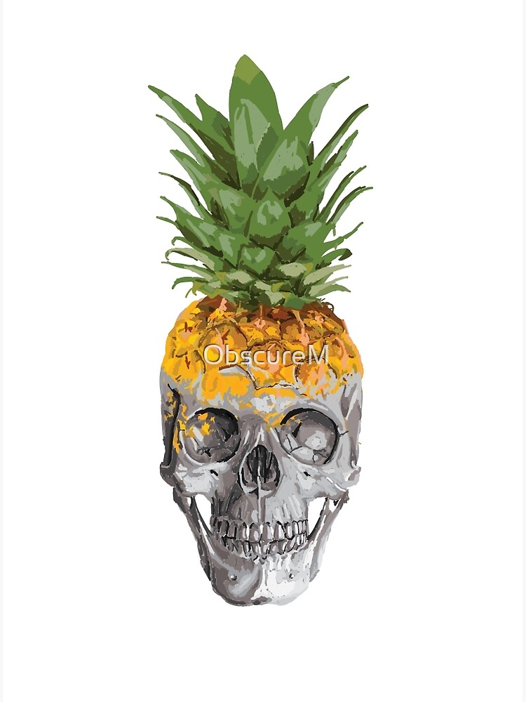 "Pineapple skull" Art Print by ObscureM | Redbubble