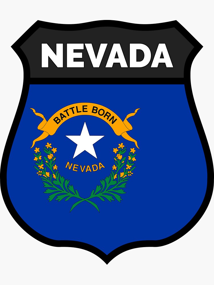"NEVADA BADGE IV" Sticker by dreamyguy | Redbubble