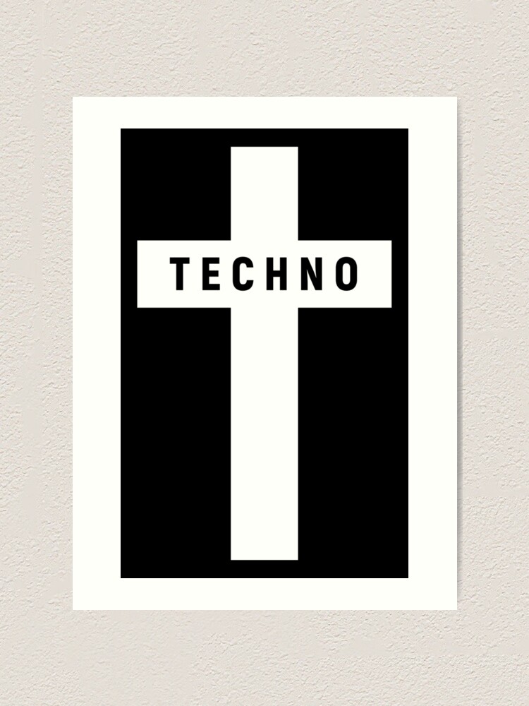 "Techno religion cross" Art Print for Sale by shinobishirt | Redbubble