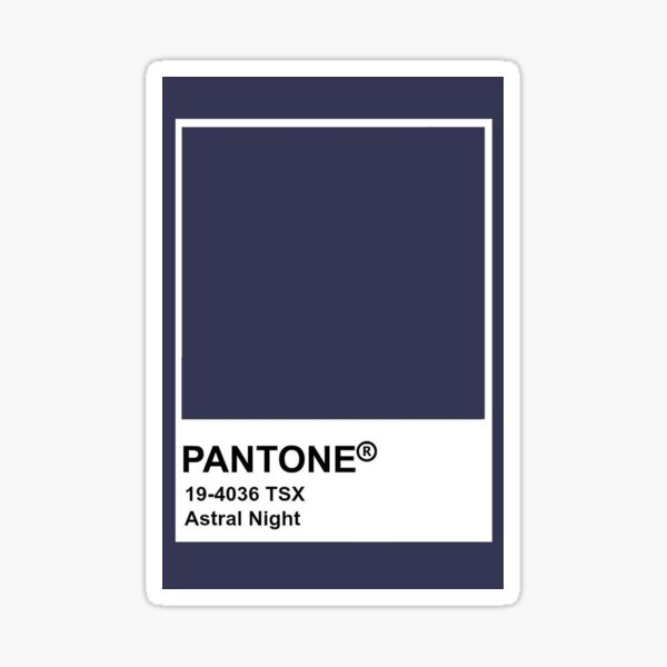 "pantone astral night color swatch" Sticker for Sale by jaidalewis7 ...