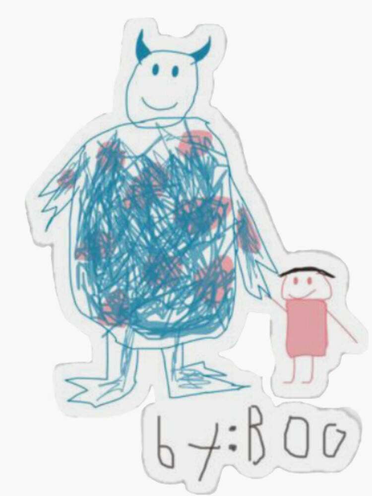 "Boo drawing sticker " Sticker for Sale by lauramacy34 | Redbubble