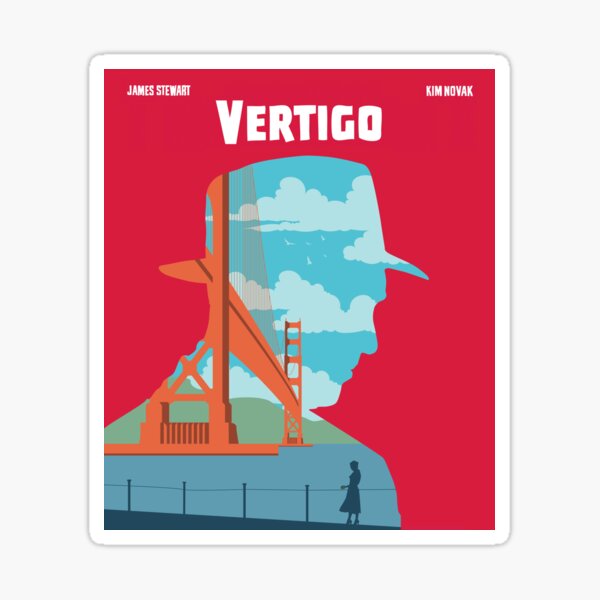"Vertigo movie art inspired" Sticker for Sale by FerOjea | Redbubble
