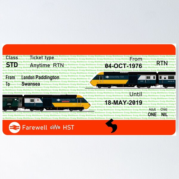 "GWR INTERCITY 125 HST" Poster for Sale by CraigMatthews | Redbubble