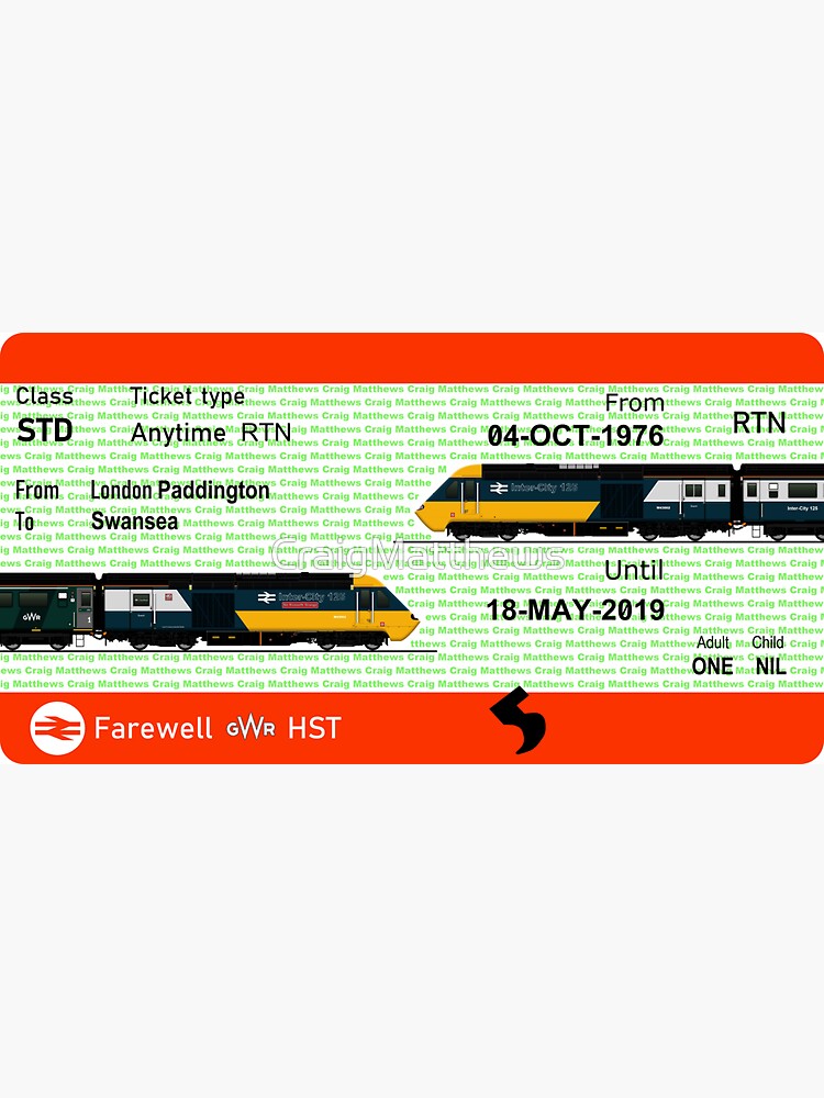 "GWR INTERCITY 125 HST" Sticker for Sale by CraigMatthews | Redbubble