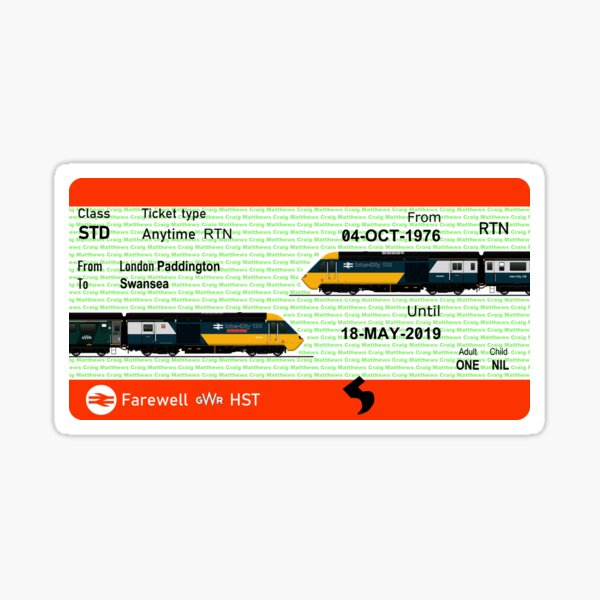"GWR INTERCITY 125 HST" Sticker for Sale by CraigMatthews | Redbubble