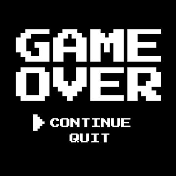 "Game Over Continue Quit" Metal Print by Kolsab | Redbubble