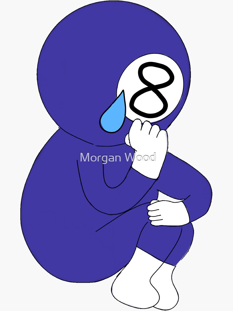 "Sad Marvel Eight Ball" Sticker for Sale by woodmorgane | Redbubble