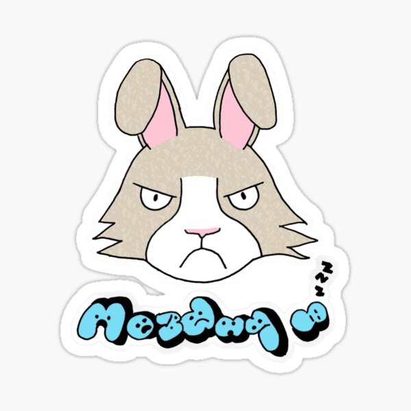 Pegatina «Conejito enojado» de rosydesigns | Redbubble