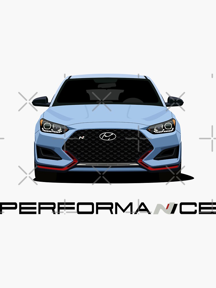 "Veloster N" Sticker for Sale by AutomotiveArt | Redbubble