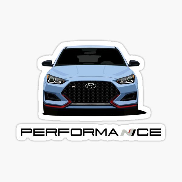"Veloster N" Sticker for Sale by AutomotiveArt | Redbubble