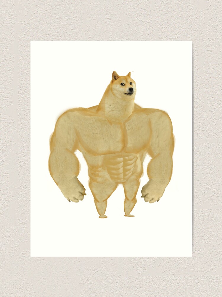"Swole Doge/ King Doge Sticker" Art Print for Sale by BoomerStickers ...