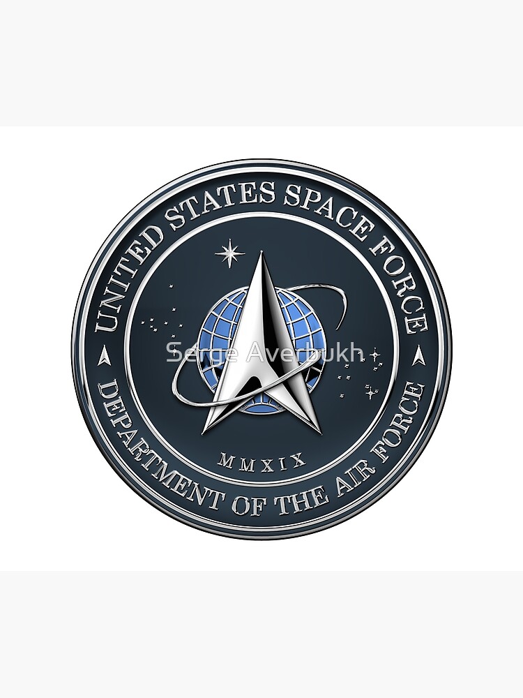 "United States Space Force - USSF Seal over White Leather" Throw ...