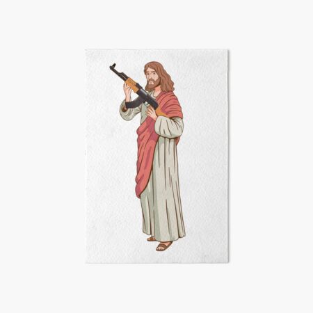 "Jesus with Ak-47" Art Board Print for Sale by emphatic | Redbubble