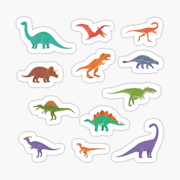 "Dinosaur set" Sticker by CuteBugs | Redbubble