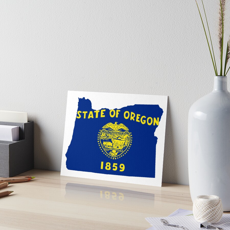 "Oregon Flag Map" Art Board Print for Sale by marosharaf | Redbubble
