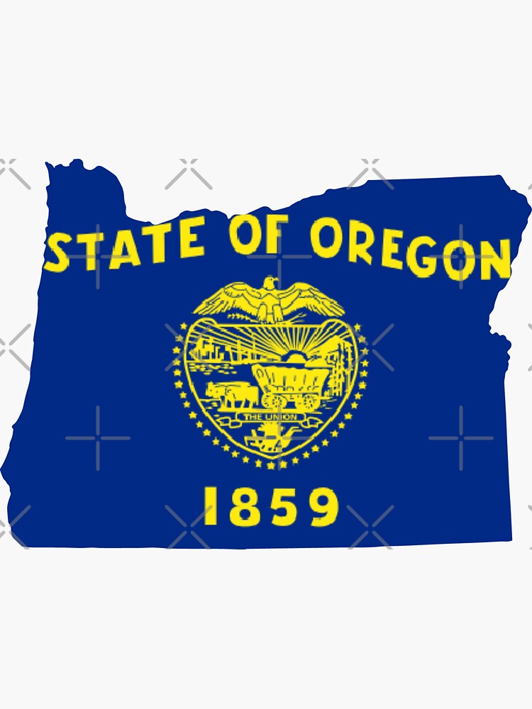 "Oregon Flag Map" Sticker by marosharaf | Redbubble