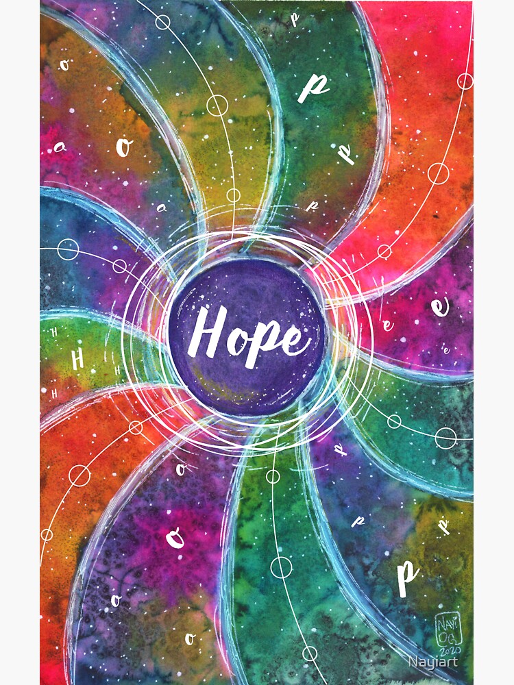 "hope abstract watercolor" Sticker for Sale by Nayiart | Redbubble