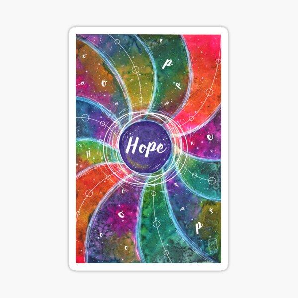 "hope abstract watercolor" Sticker for Sale by Nayiart | Redbubble
