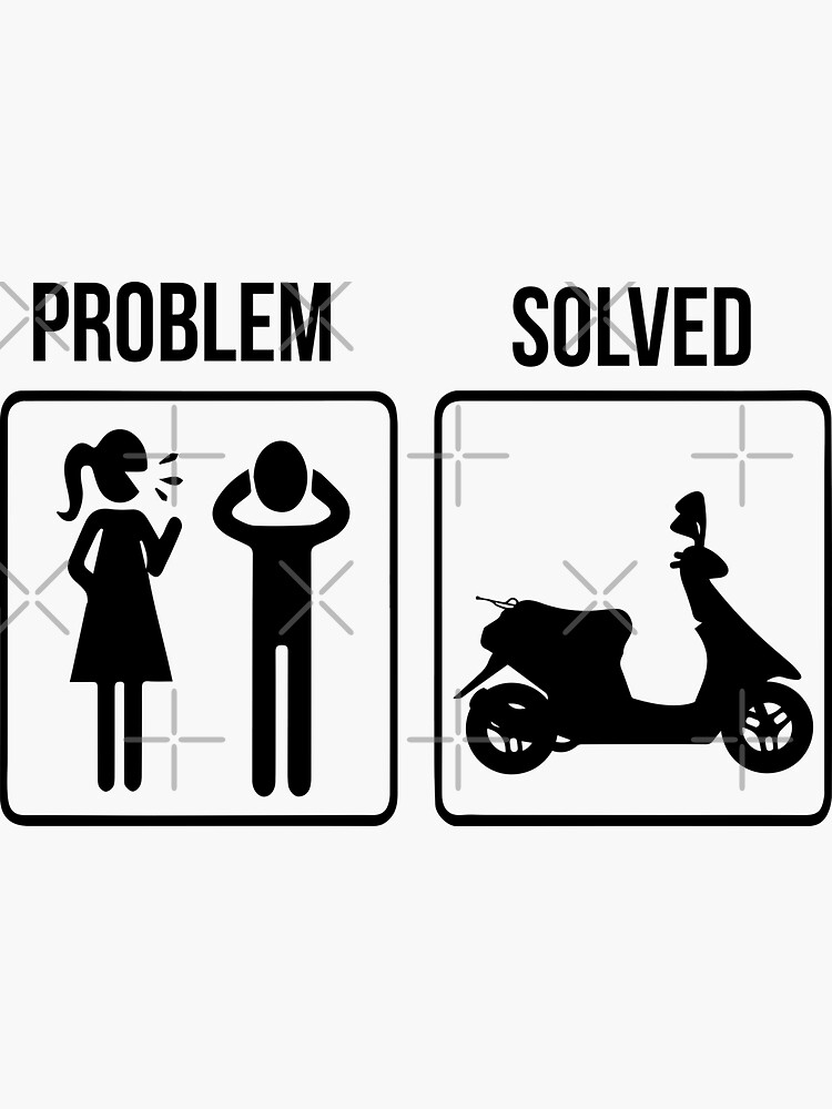 "Problem Solved" Sticker for Sale by masterchaotic | Redbubble