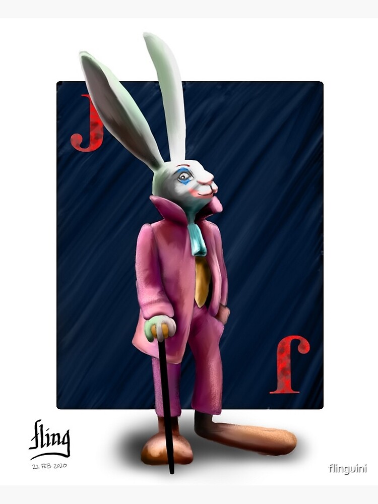 "Joker Rabbit" Poster by flinguini | Redbubble