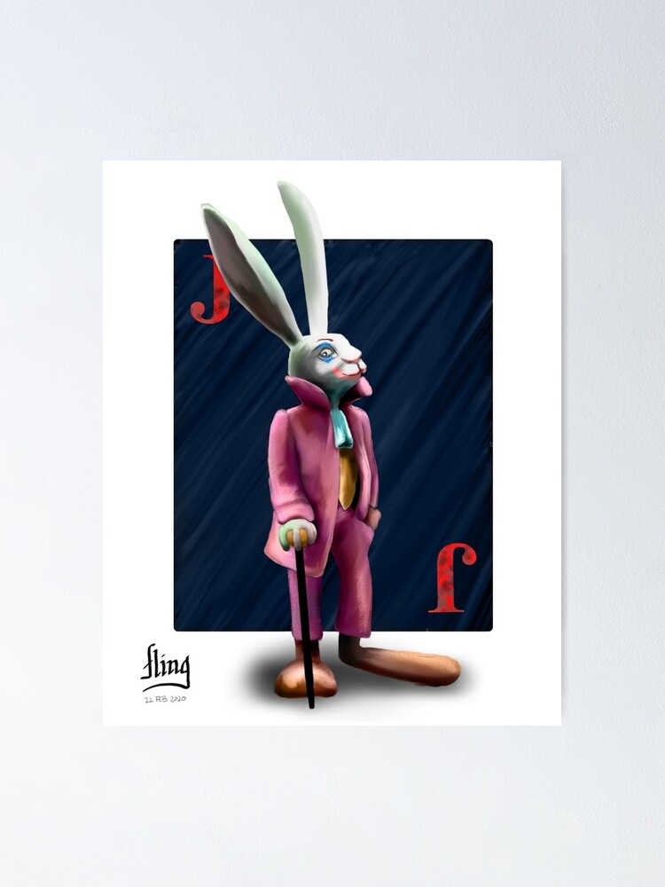 "Joker Rabbit" Poster by flinguini | Redbubble