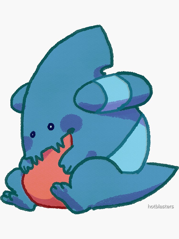 "Gible Doodle" Sticker for Sale by hotblasters | Redbubble