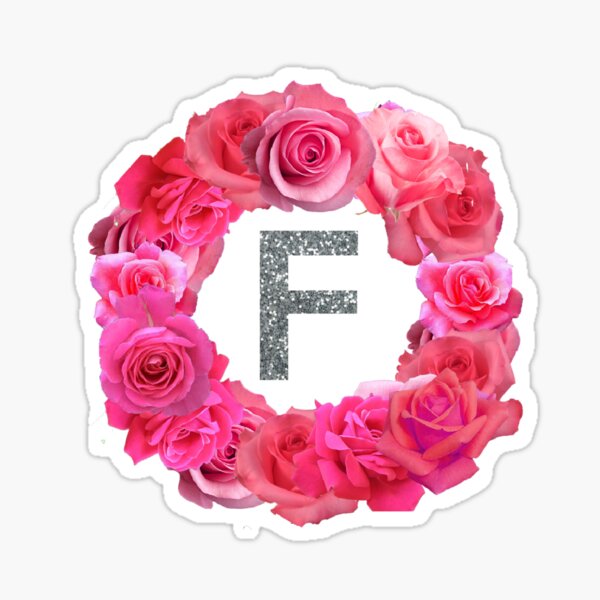 Letter F Glitter Stickers | Redbubble