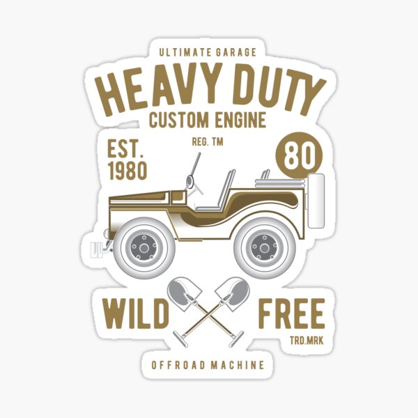 "Heavy Duty Off-Road Custom Engine" Sticker by masum8282 | Redbubble