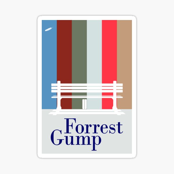 "Forrest Gump" Sticker for Sale by brandavis1593 | Redbubble