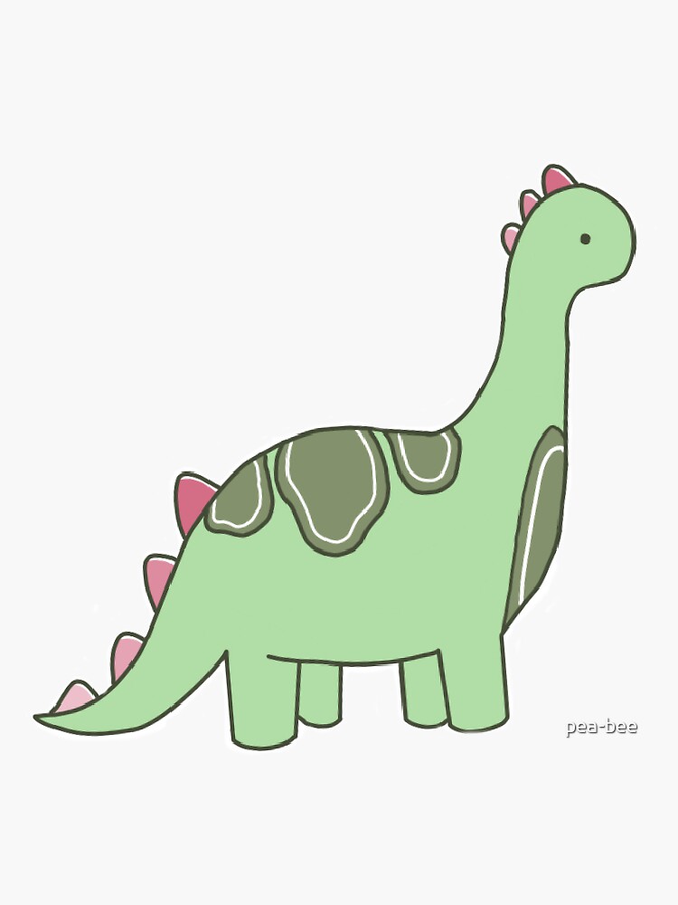 "dan the dinosaur" Sticker by pea-bee | Redbubble