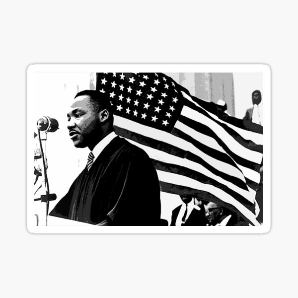 "MARTIN LUTHER KING JR " Sticker for Sale by plasbandungs | Redbubble