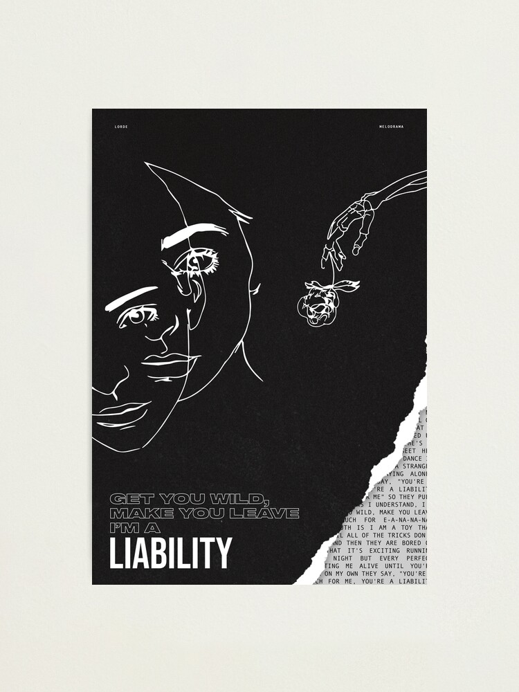 "lorde - liability poster" Photographic Print by feli18 | Redbubble