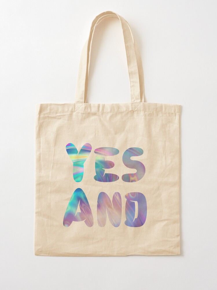 "Yes and " Tote Bag for Sale by Tunnelsnakefool | Redbubble
