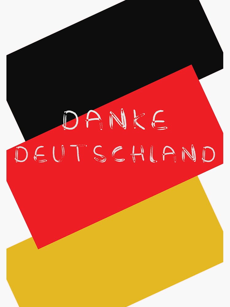 "Thank you Germany" Sticker for Sale by Harinko | Redbubble