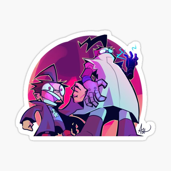 "Dib and Professor Membrane" Sticker for Sale by luppo | Redbubble