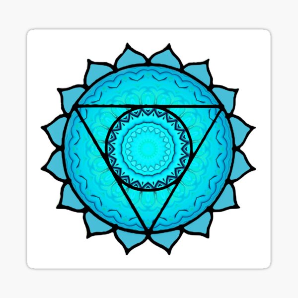"Throat Chakra Symbol " Sticker for Sale by Michell Rosenthal | Redbubble