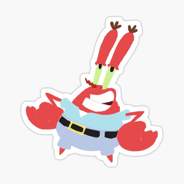 "Mr. Krabs" Sticker for Sale by vpittore | Redbubble